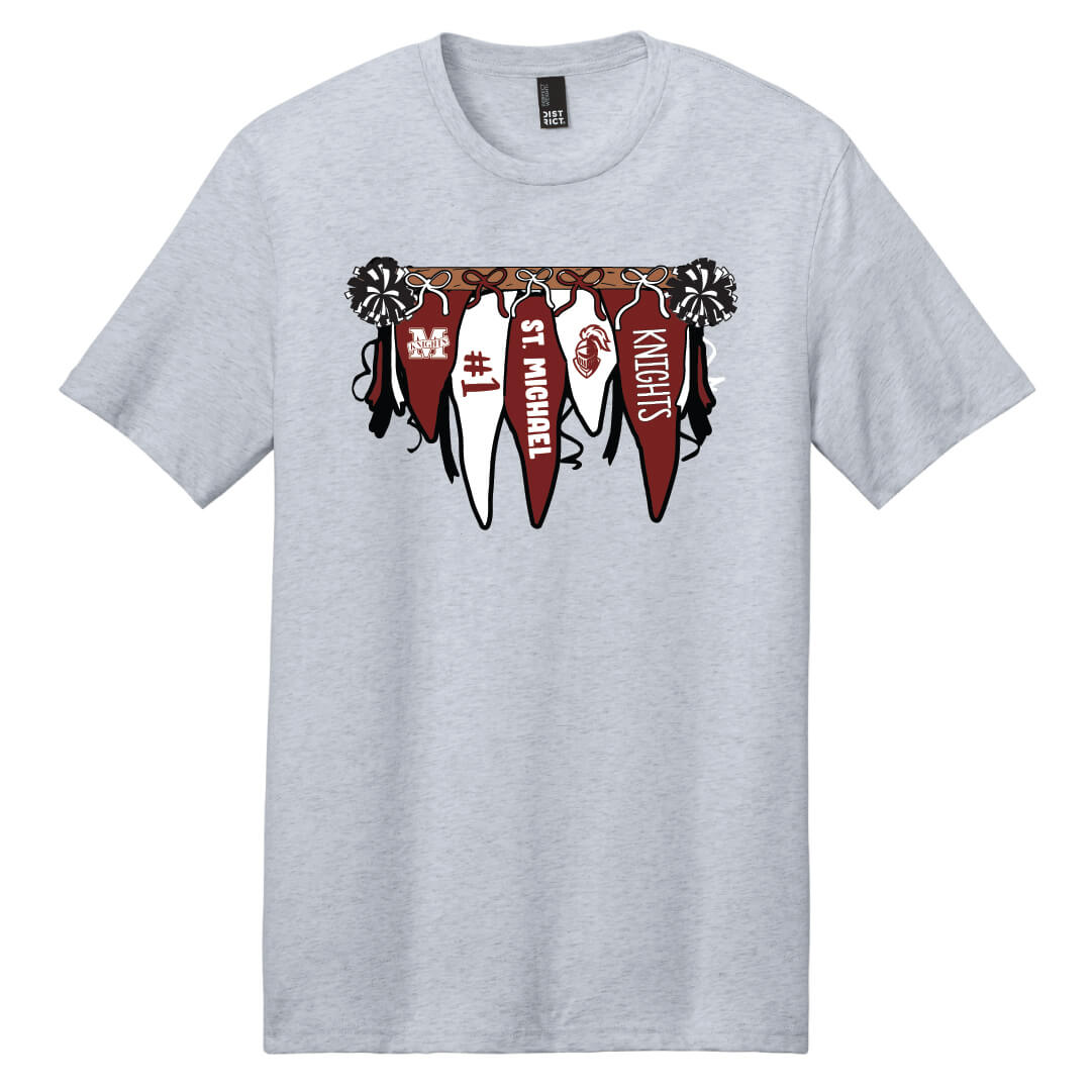 St. Michael Spiritwear | Cheer Pennants District® Perfect Weight® Tee ...